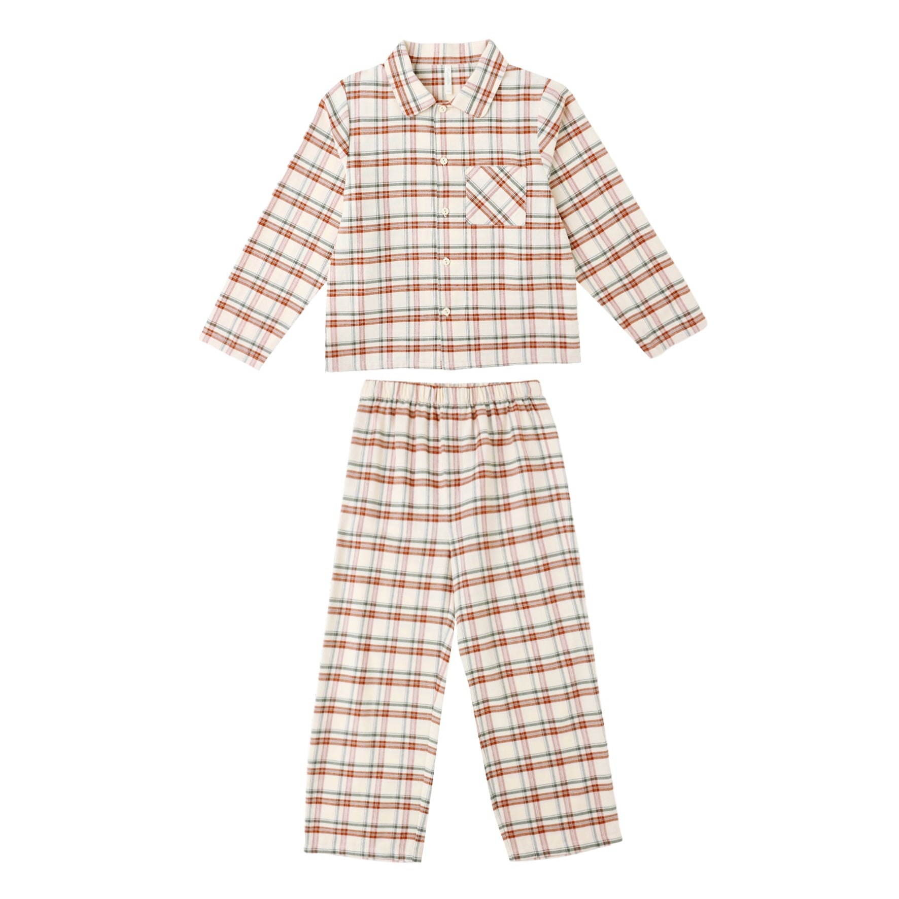 Rylee and Cru Long Sleeve Pajamas - Holiday Flannel | The Baby Cubby