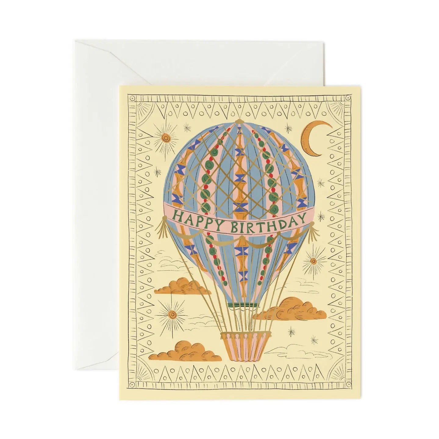Rifle Paper Co Hot Air Balloon Birthday Card | The Baby Cubby