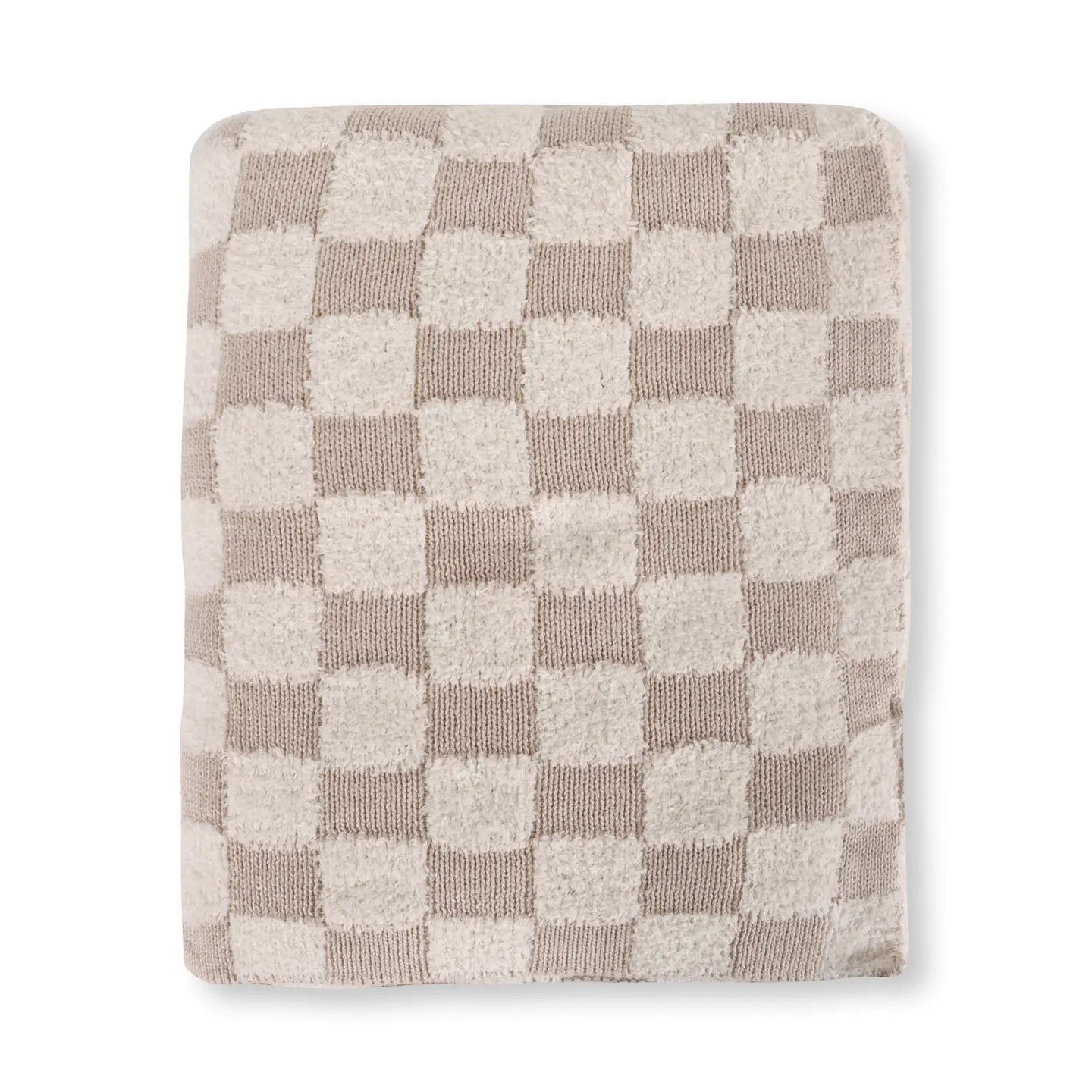 Viverano Organics Checkered - Terry Knit Sweater Knit Baby Blanket ...