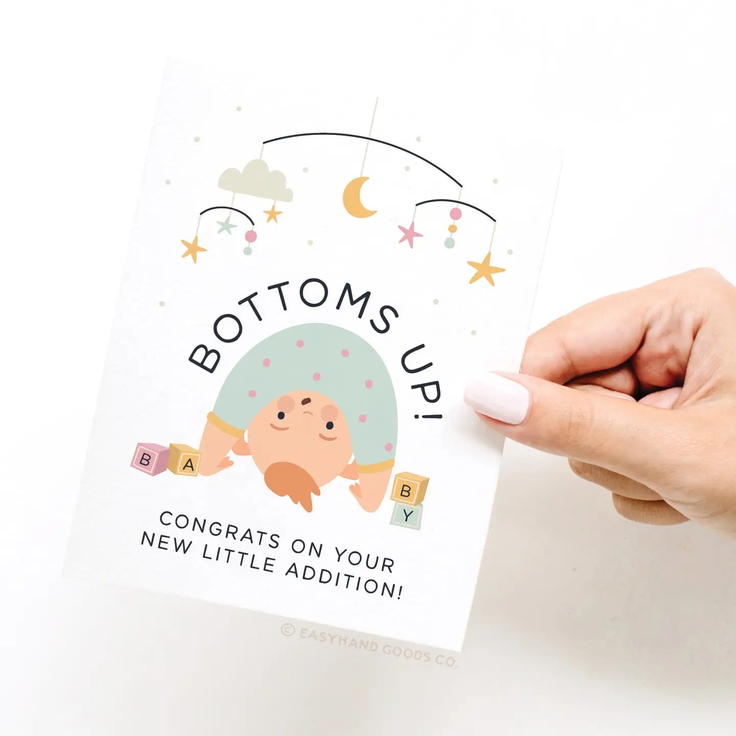 Easyhand Goods Bottoms Up Baby Greeting Card | The Baby Cubby